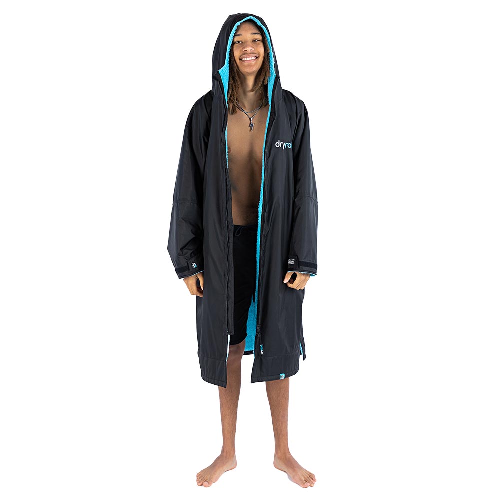 Dryrobe Advance Adults Change Robe, Black/Blue – Swim Safe Limited